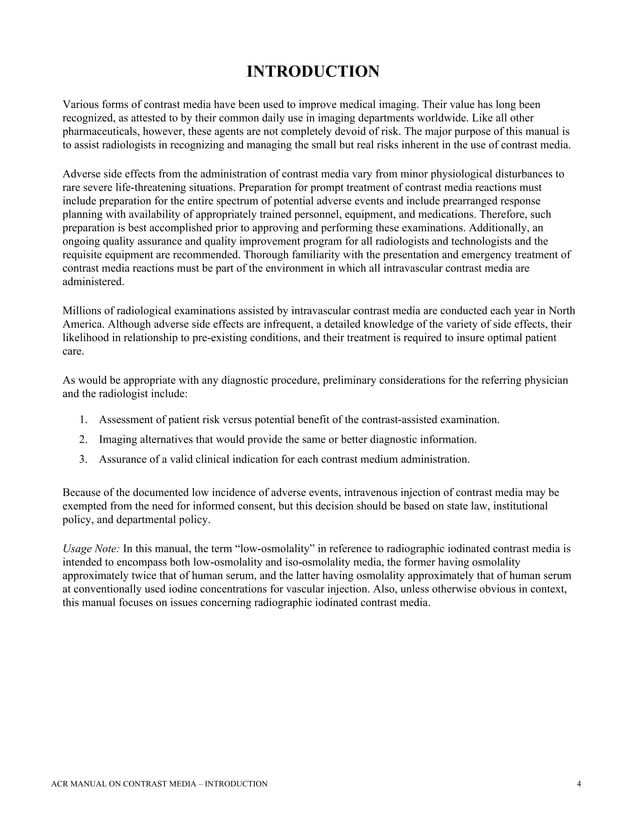 Recomendaciones ACR Medios de contraste 2023 | PDF