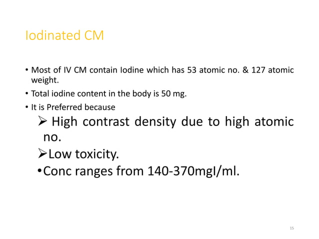 Radiology Contrast media and its Types | PPTX