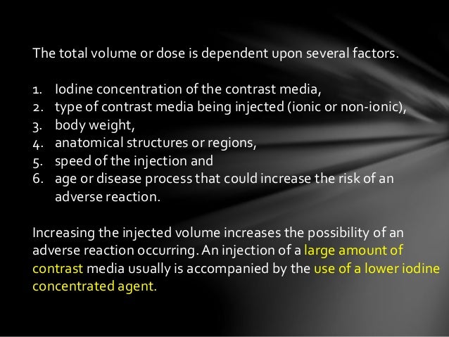 Contrast media & reaction