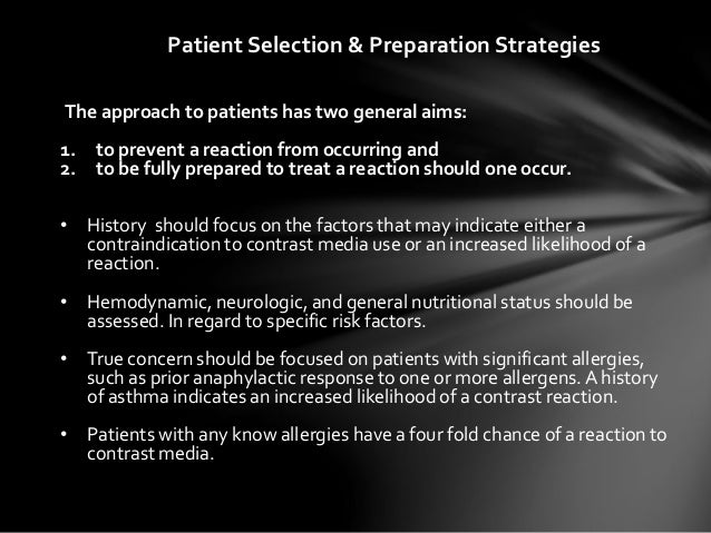 Contrast media & reaction