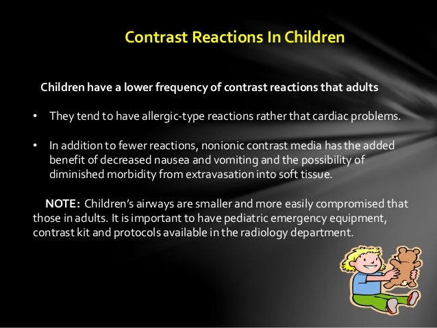 Contrast media & reaction