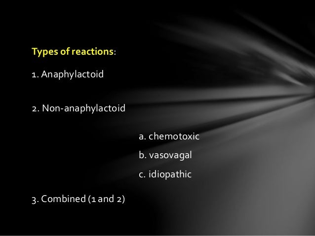 Contrast media & reaction