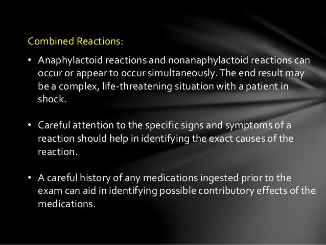 Contrast media & reaction