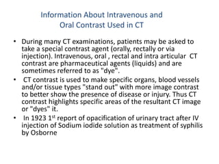 Contrast media used with ct | PPTX
