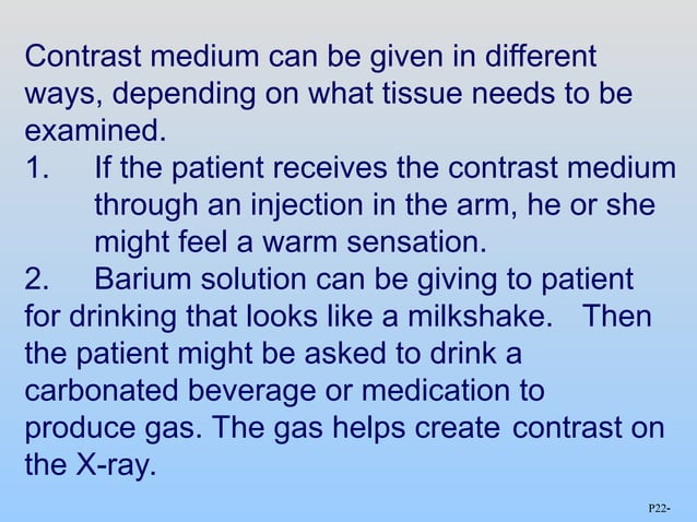 Contrast Agents/Medium in Conventional Radiography & CT.ppt | Medical ...