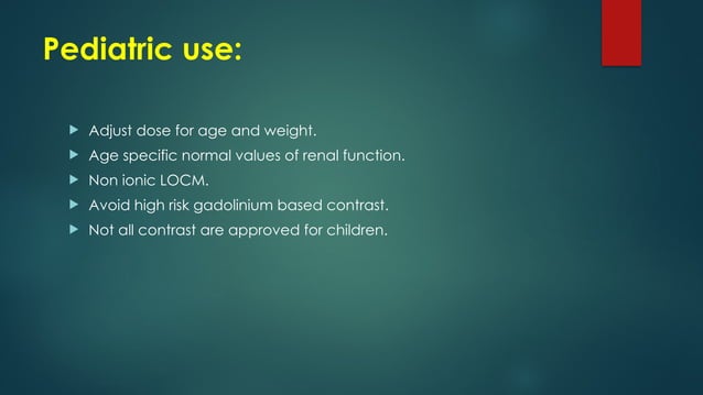 guidelines for the safe use of contrast agents in radiology. PPT | PPT