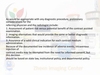 Contrast reaction & Managment | PPTX