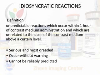 Contrast reaction & Managment | PPTX