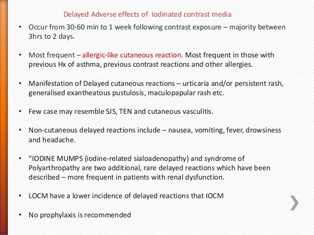 What Are The Symptoms Of An Allergic Reaction To Contrast