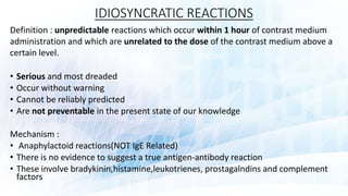 Contrast reactions and its management | PPTX
