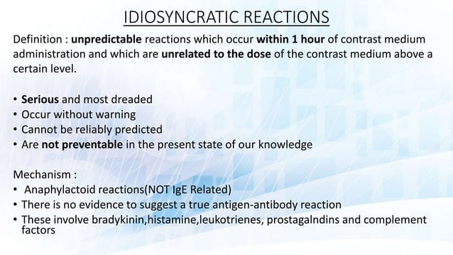 Contrast reactions and its management | PPTX | Allergies | Diseases and ...