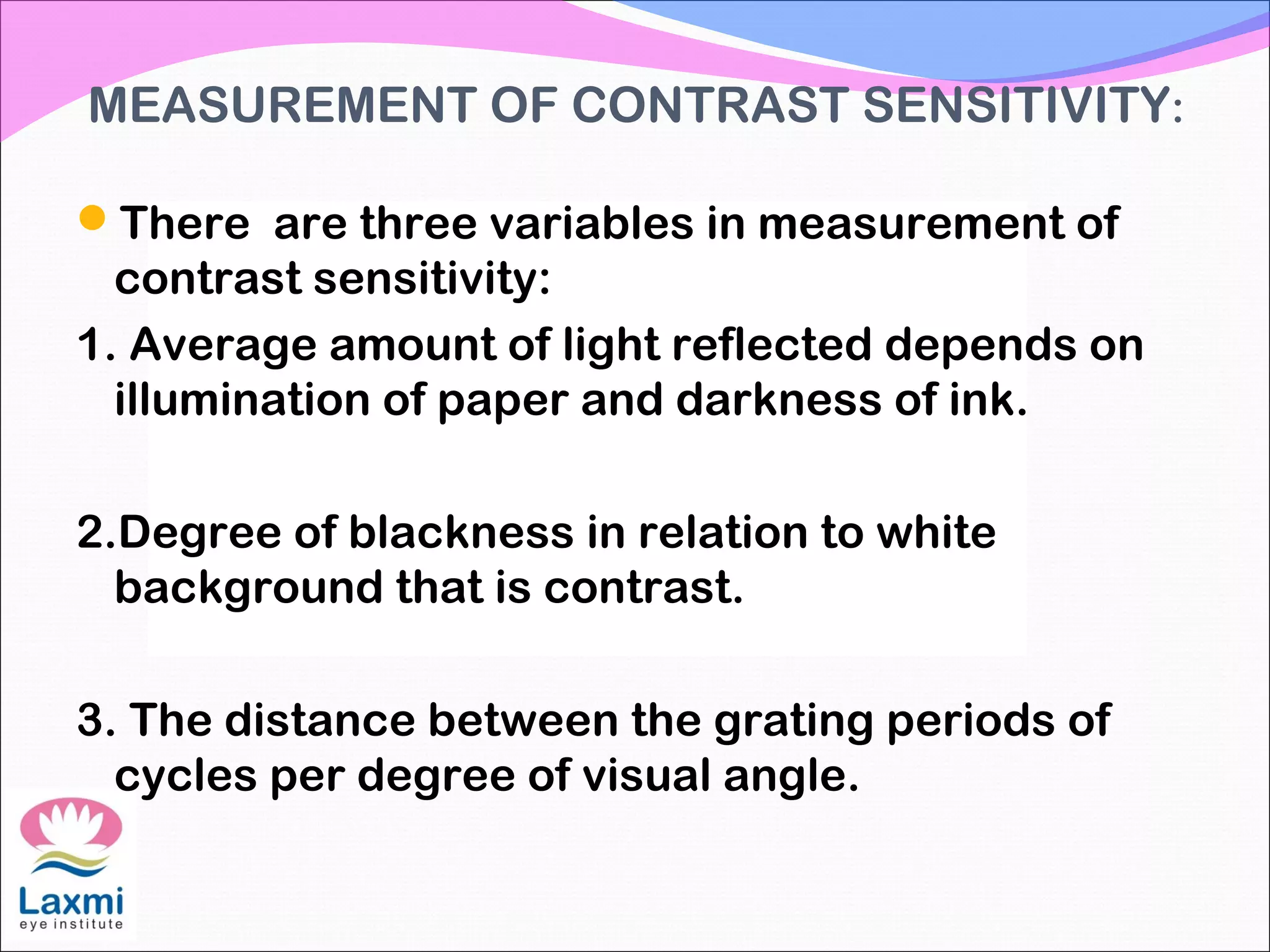 Contrast sensitivity | PPT | Eye and Vision Conditions | Diseases and ...