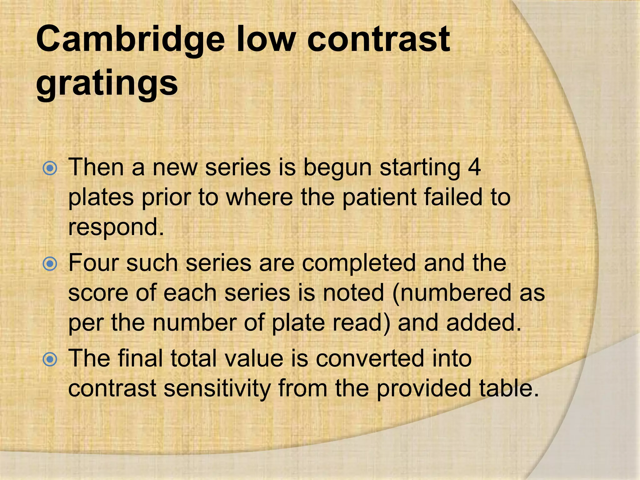 Contrast sensitivity | PPTX