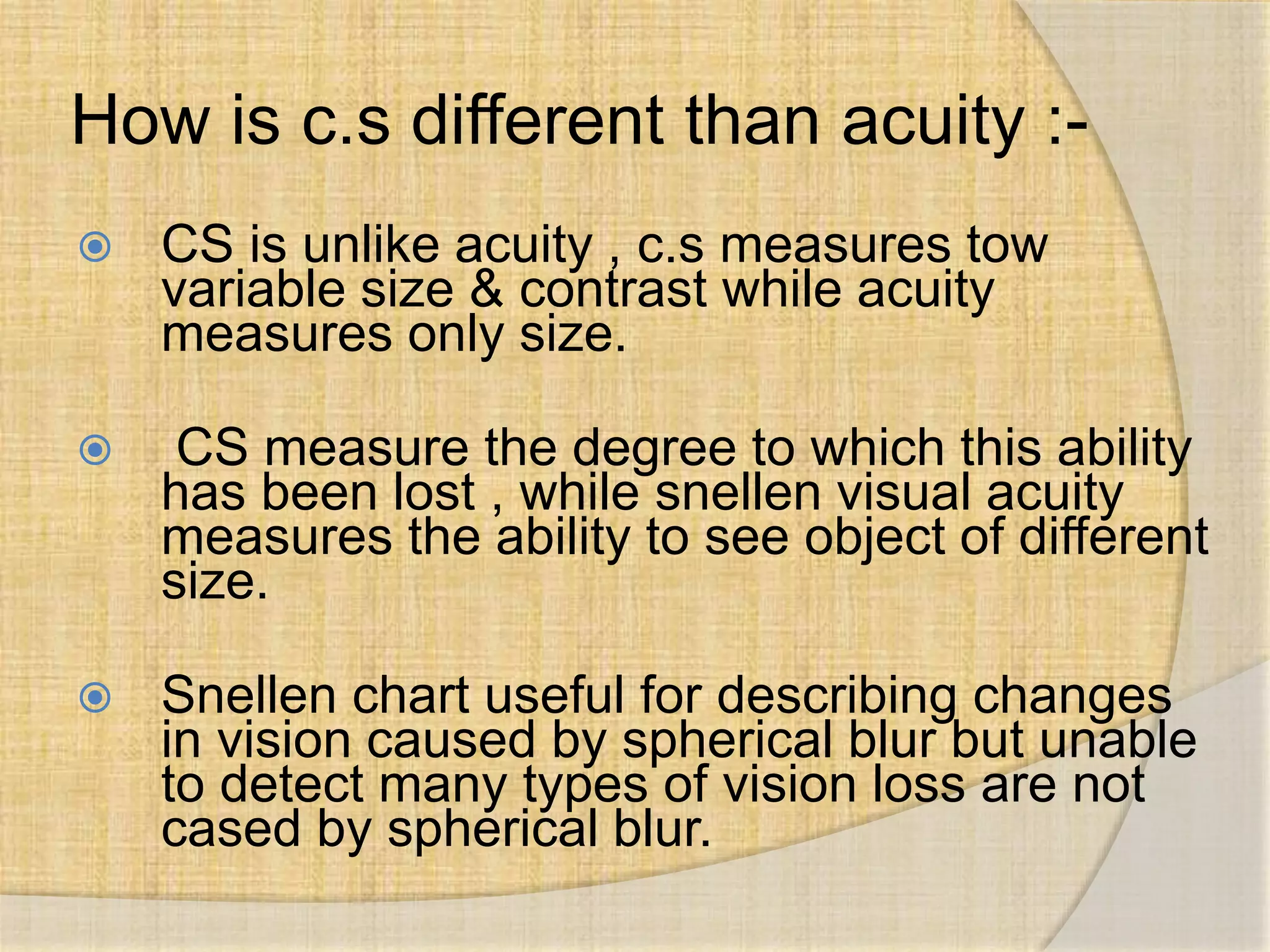 Contrast sensitivity | PPTX