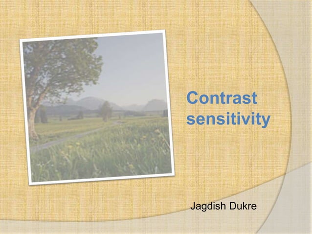 Contrast sensitivity | PPTX