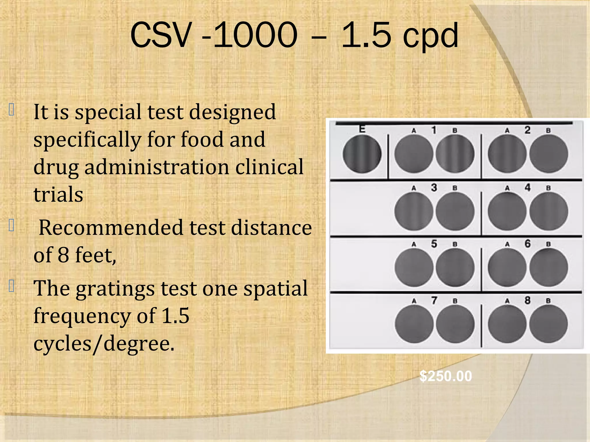 Contrast sensitivity 2 charts | PPT