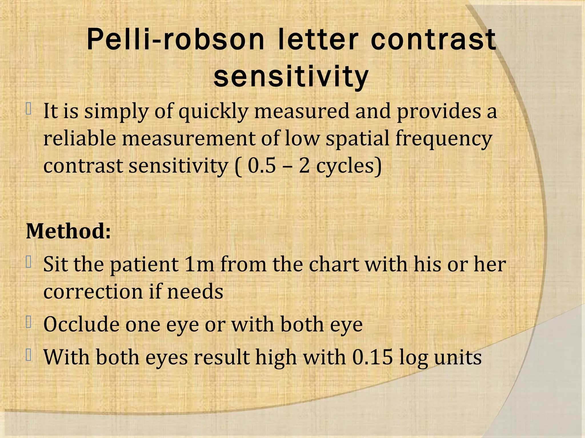 Contrast sensitivity 2 charts | PPT | Eye and Vision Conditions ...
