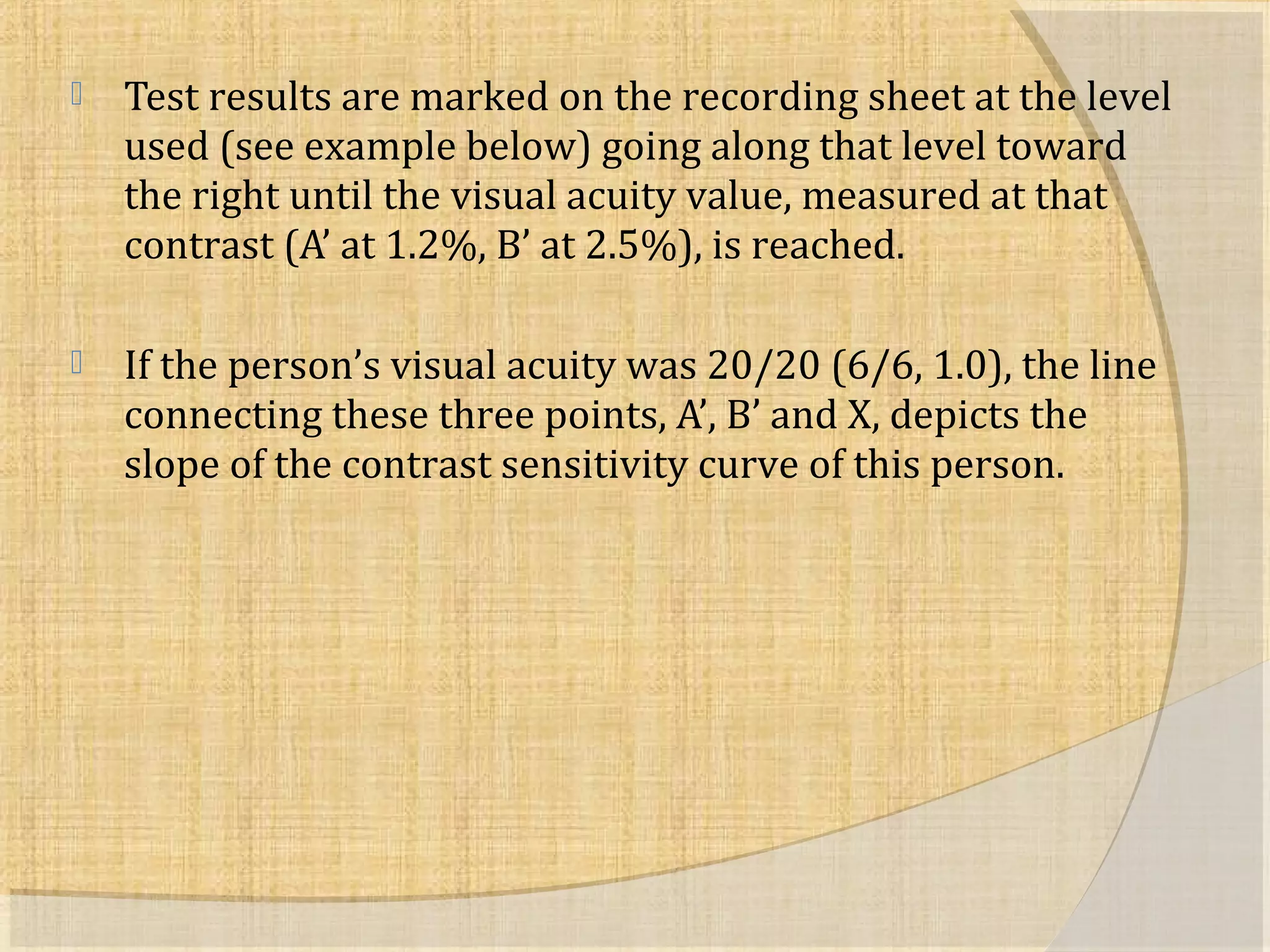 Contrast sensitivity 2 charts | PPT | Eye and Vision Conditions ...