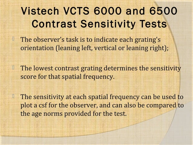 Contrast sensitivity 2 charts | PPT | Eye and Vision Conditions ...