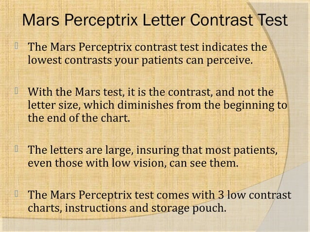 Contrast sensitivity 2 charts | PPT | Eye and Vision Conditions ...