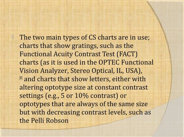 Contrast sensitivity 2 charts | PPT | Eye and Vision Conditions ...