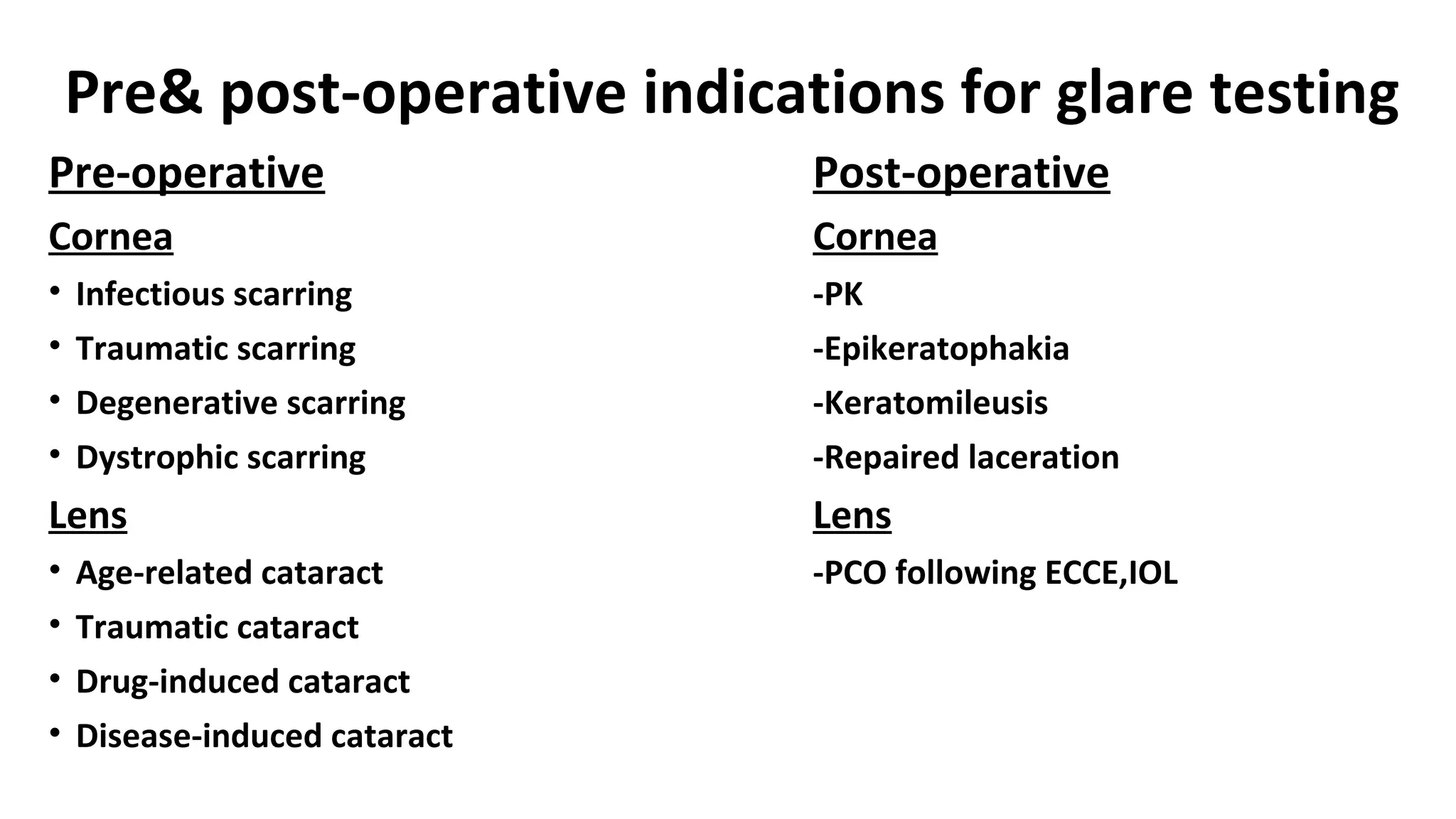 Contrast sensitivity, Clinical assessment of intra-ocular light scatter ...