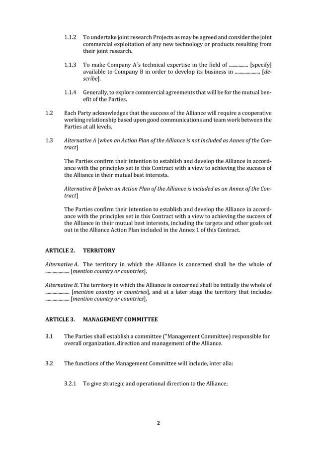 Contrato de Alianza Estrategica en ingles - Strategic Alliance Contract ...