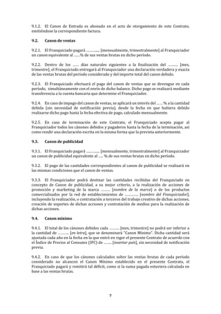 Contrato de Franquicia | PDF