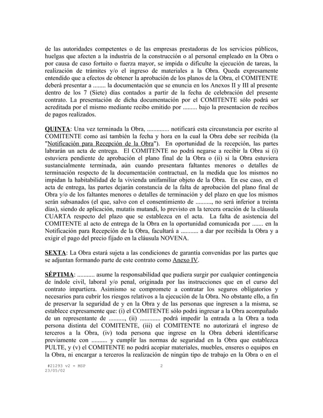 Contrato construccion llave_en_mano | DOC