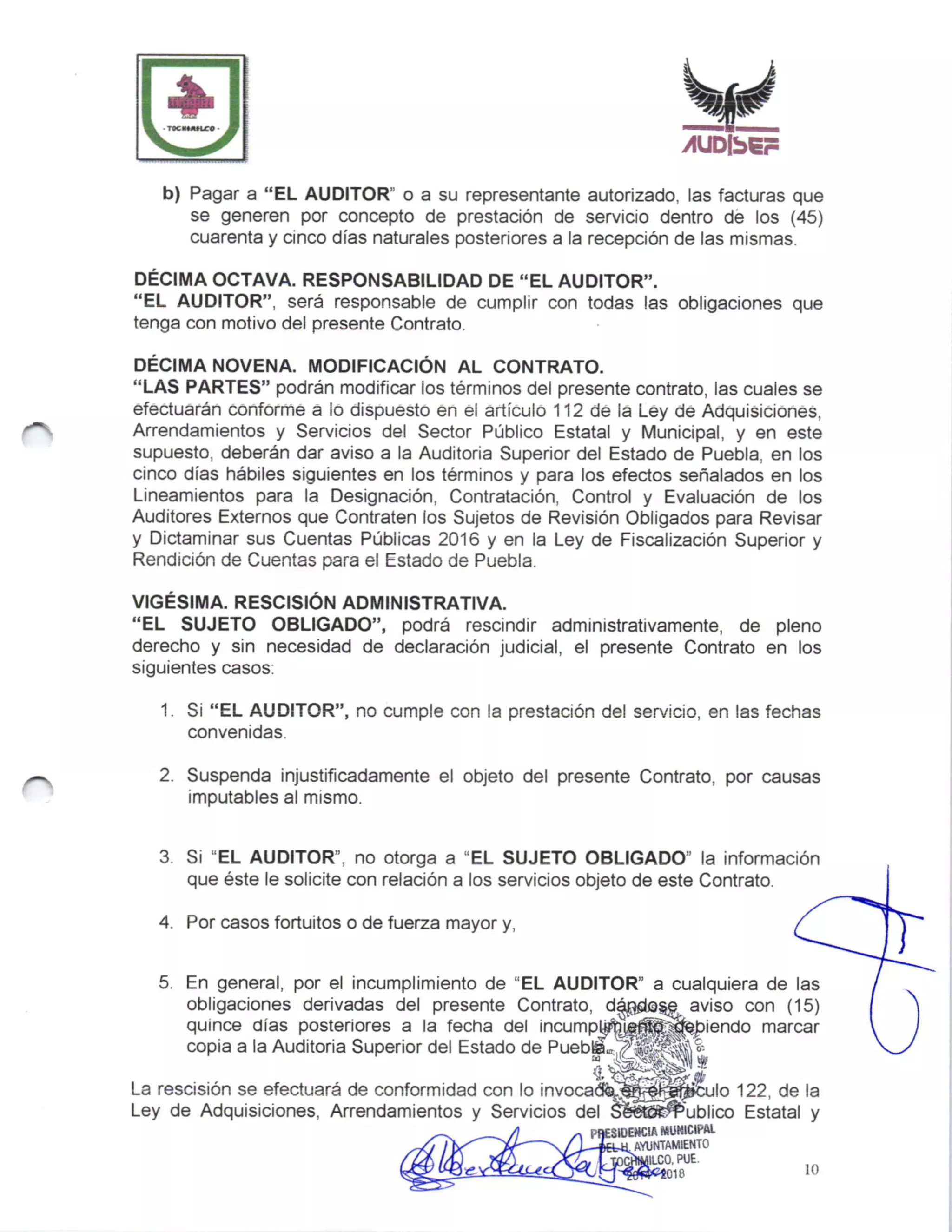 CONTRATO DE AUDITORIA EXTERNA 16 | PDF