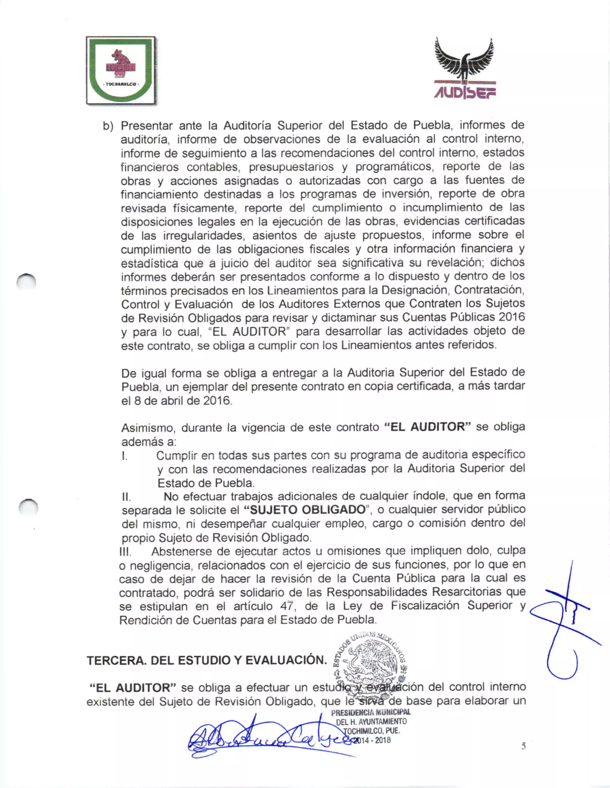 CONTRATO DE AUDITORIA EXTERNA 16 | PDF