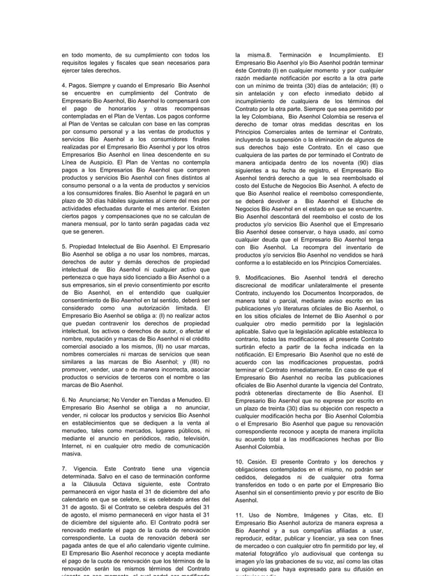 Contrato de empresario bio asenhol | PDF