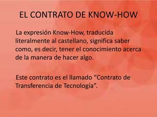 Contrato de know how | PDF
