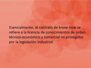 Contrato de know how | PDF