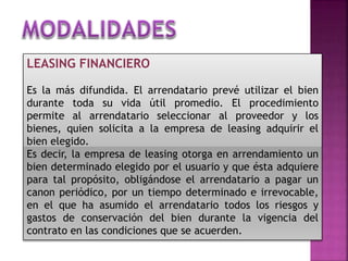 Contrato de Leasing para cualquier tipo de exposición | PPTX