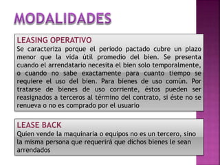 Contrato de Leasing para cualquier tipo de exposición | PPTX
