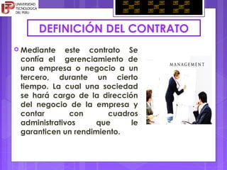 Contrato de management | PPT