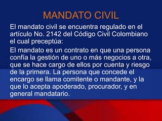 Contrato de mandato. | PPTX