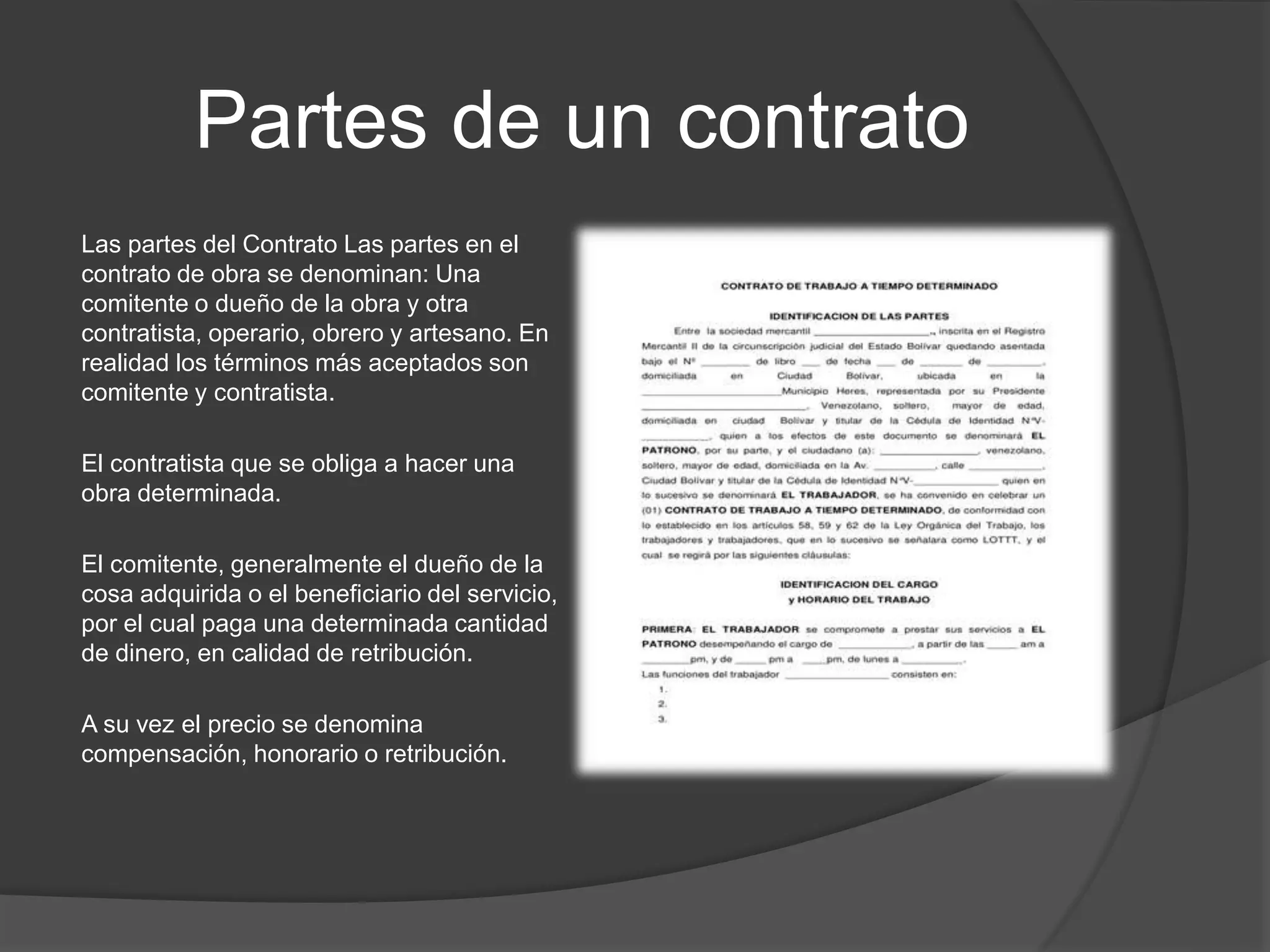 Contrato de obra | PPT