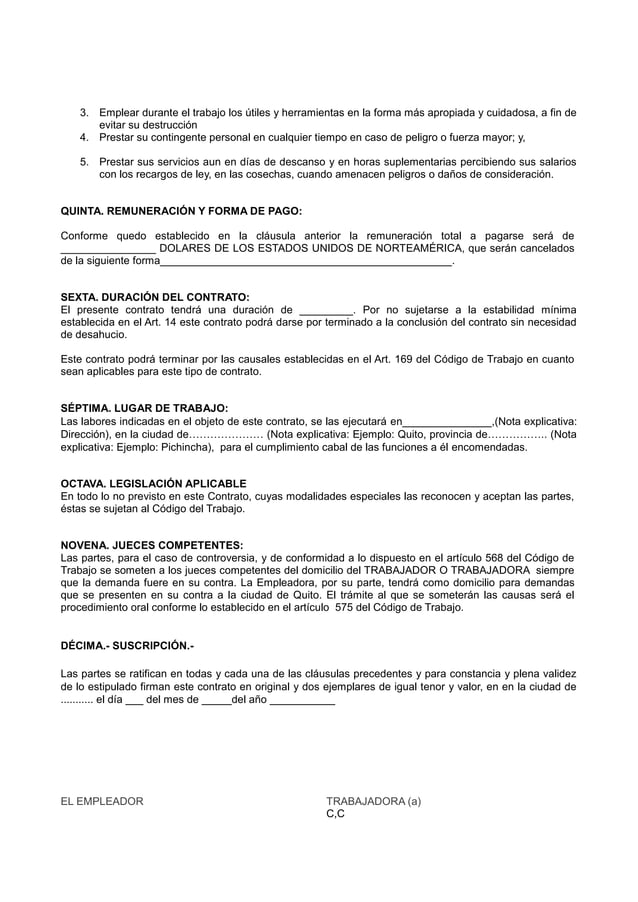 Contrato de trabajo a destajo | PDF