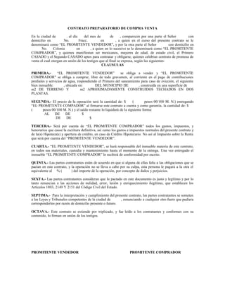Ejemplo De Contrato Promesa Contrato De Promesa De Compraventa: ¿qué