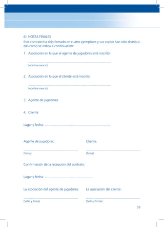Contrato standard fifa representación jugadores | PDF