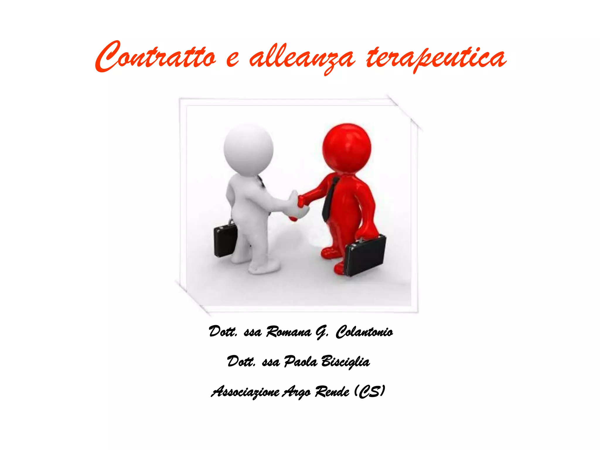 Contratto e alleanza terap completo | PPT