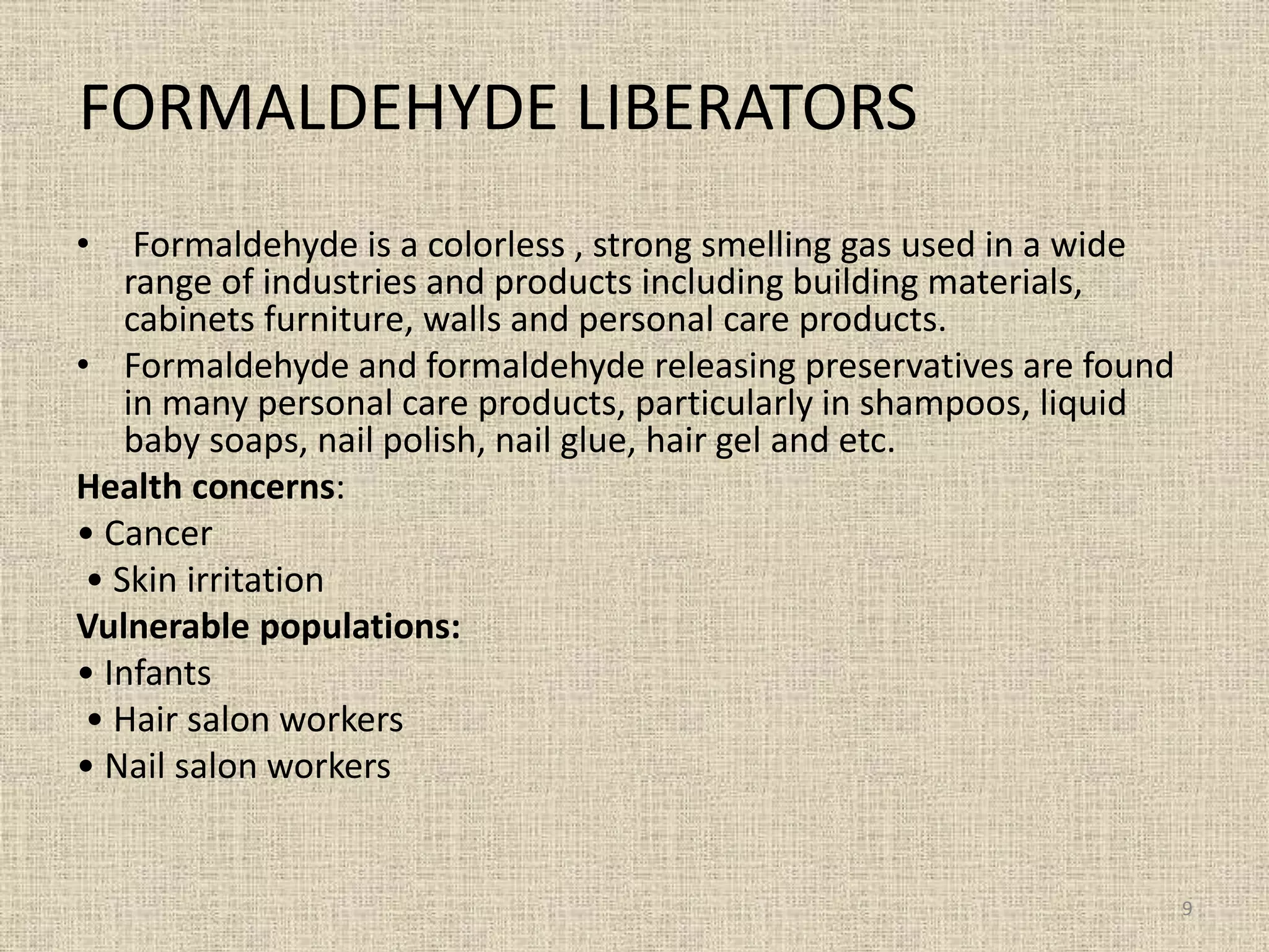 Contraversal ingredients used in cosmetics m pharm | PPTX