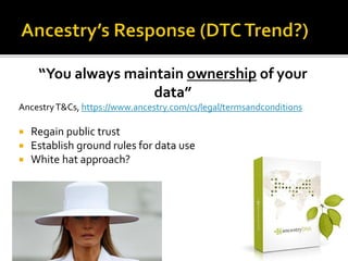 Jorge Contreras, "Direct to Consumer Genetics and Data Ownership" | PPT