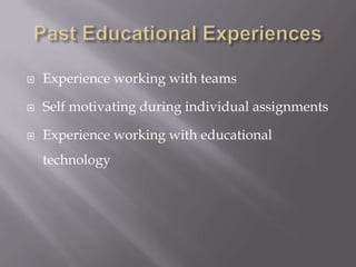 Bio of an eLearner | PPT