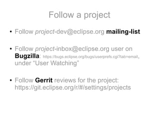Contribute to Eclipse projects | ODP | Technology & Computing