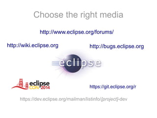 Contribute to Eclipse projects | ODP | Technology & Computing
