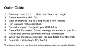 Contribute to CPython | PPT