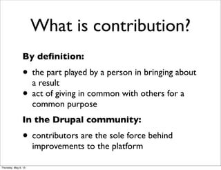 Contribution in the Drupal community | PPT